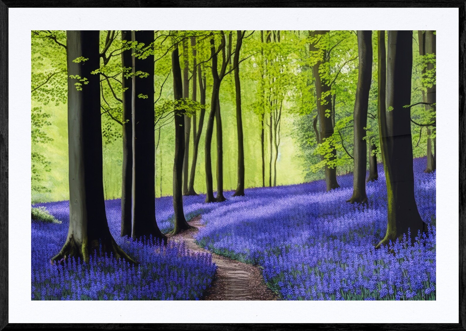 PRINTABLE BLUEBELL WOOD, Digital Landscape, Digital Nature, Spring ...