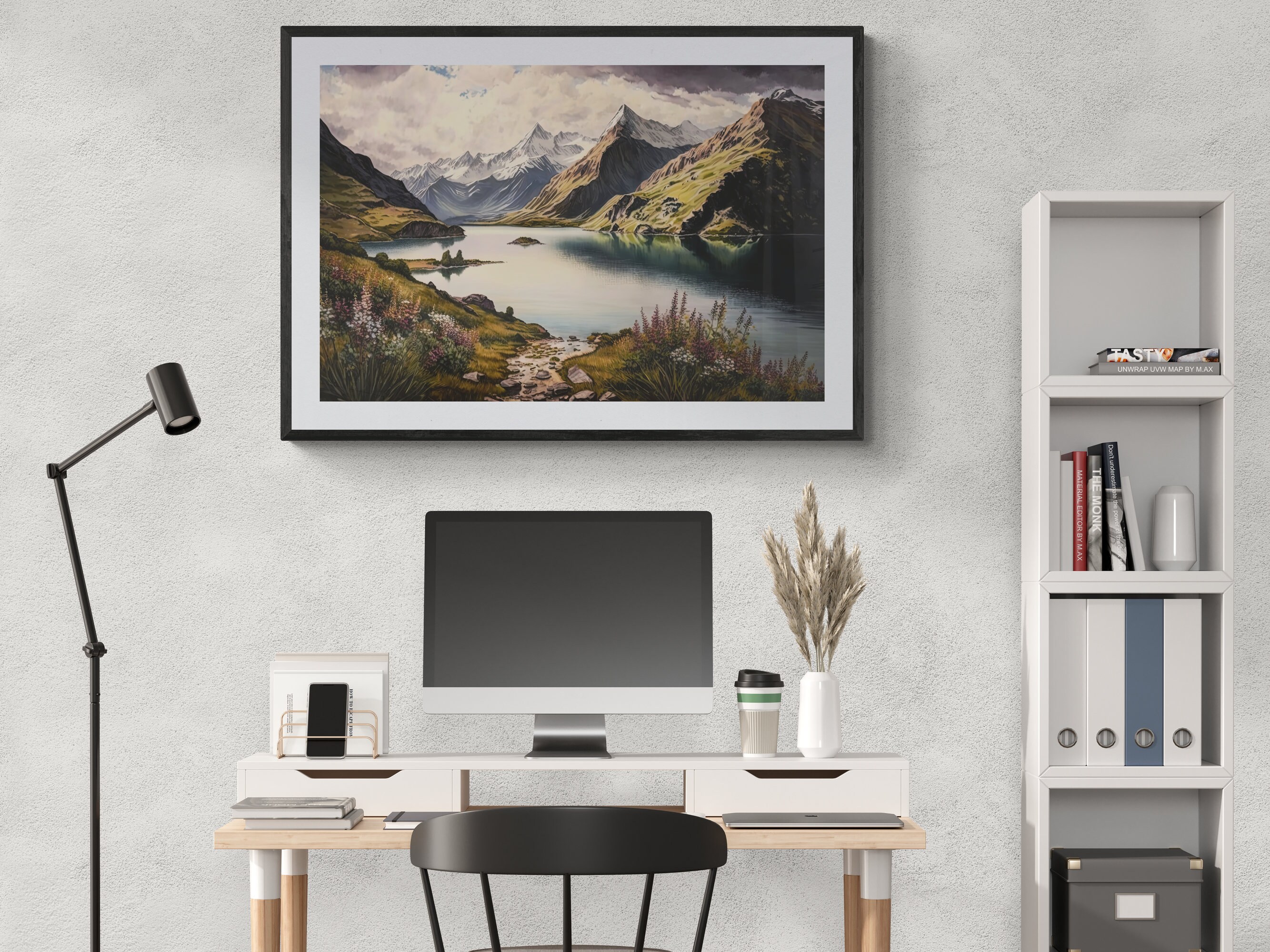 PRINTABLE DIGITAL LAKE Watercolour Style Natural Landscape - Etsy