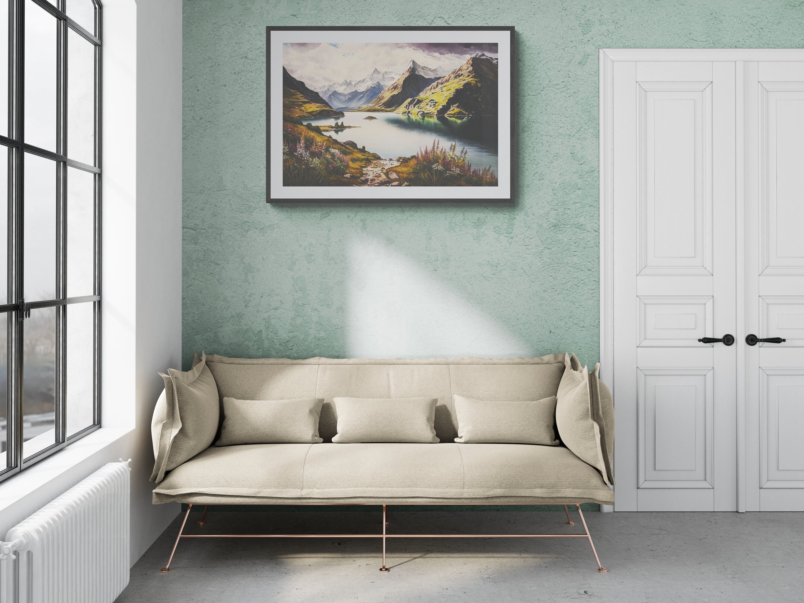 PRINTABLE DIGITAL LAKE Watercolour Style Natural Landscape - Etsy