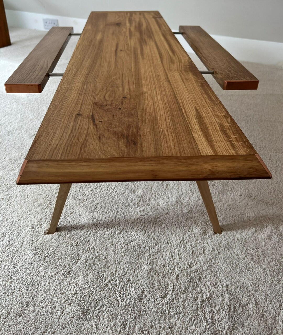 Spaceship Occasional Table Oak Holly Copper Titanium Hand Made Oil - Etsy