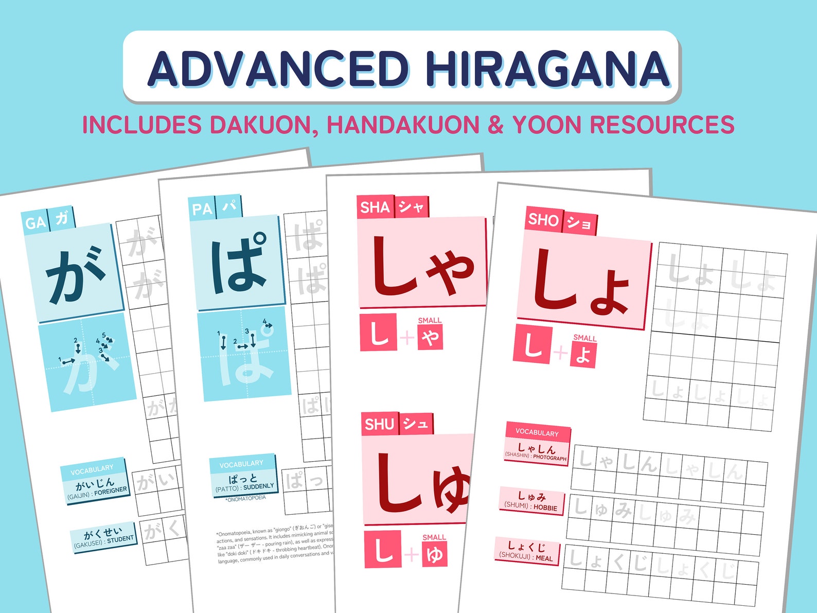 Complete Japanese Hiragana Workbook - Digital & Printable - Learn and ...