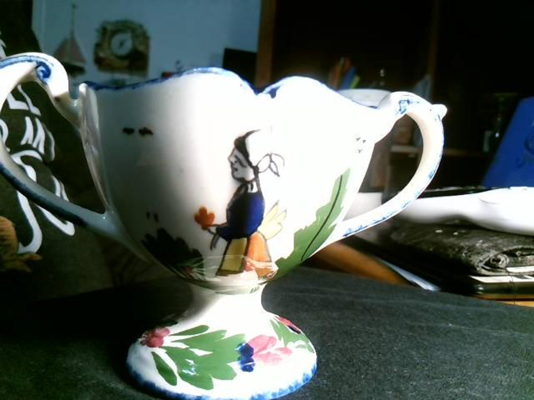 Vtg Blue Ridge Southern Pottery French Peasant Pedestal Creamer and ...