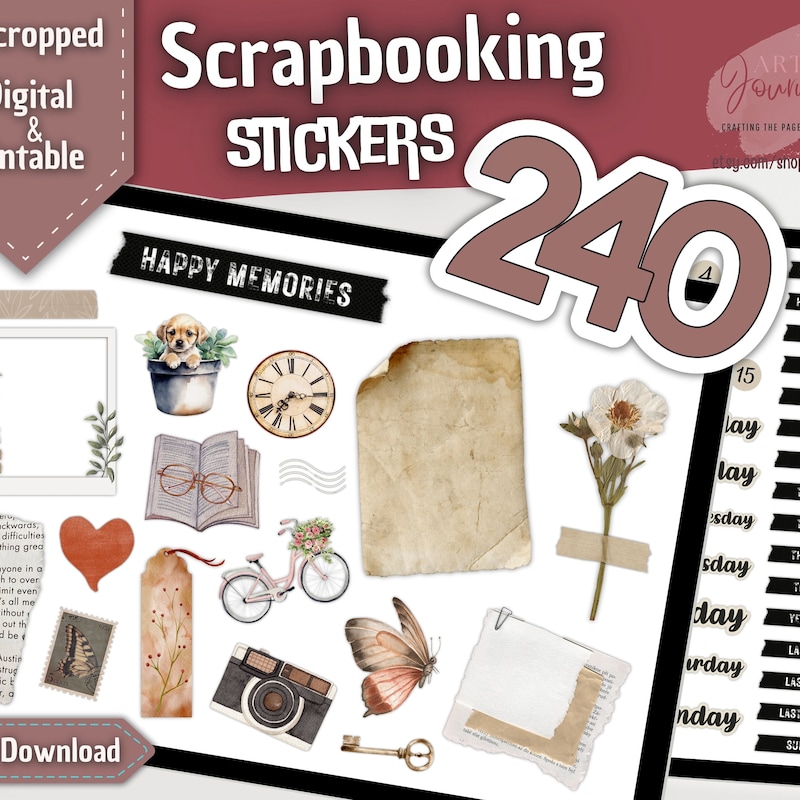 Scrapbook Stickers - Etsy