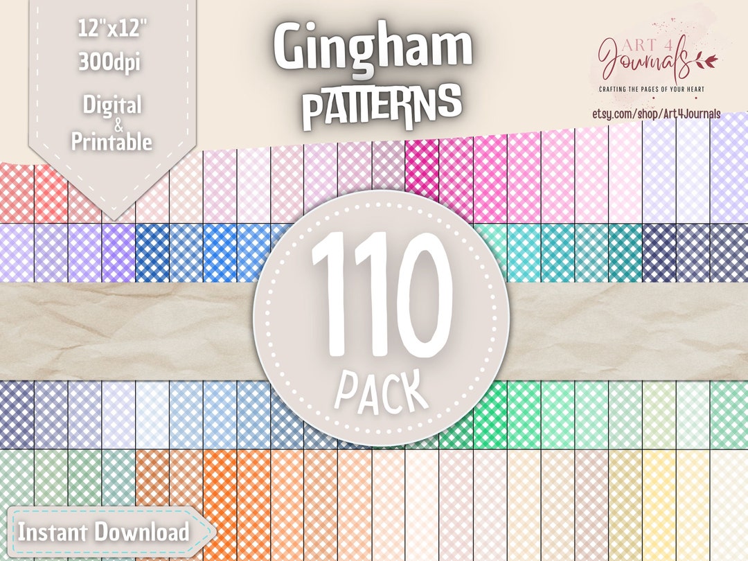 110 Diagonal Gingham Seamless Digital Papers | Diagonal Gingham ...