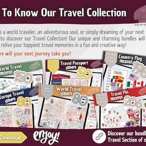 50 PASSPORT STAMPS & Digital Fun Passports for Goodnotes, Notability ...