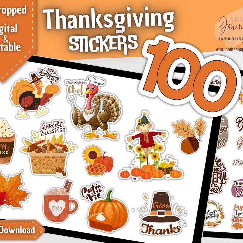 Thanksgiving Sticker - Etsy