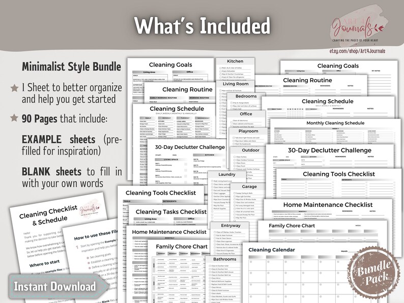 Cleaning Checklist and Schedule | Minimalist Declutter and Cleaning ...
