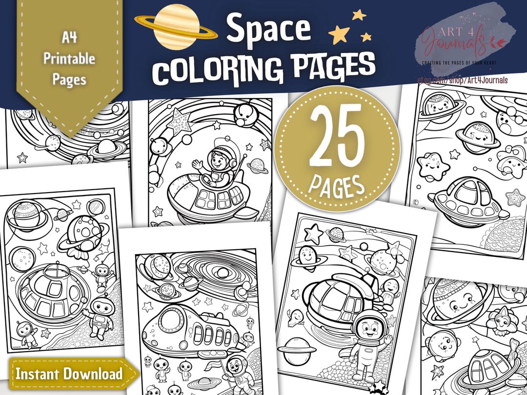 25 COLORING PAGES for Kids | Printable Space Coloring Pages for ...