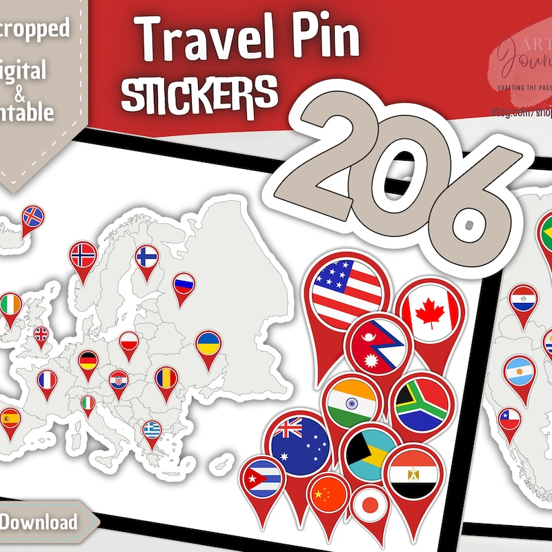 Map Pin Stickers - Etsy