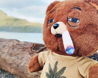 Weedy the Bear by Feeny Babies, Cannabis Bear, Weedy Bear, Weed Bear ...