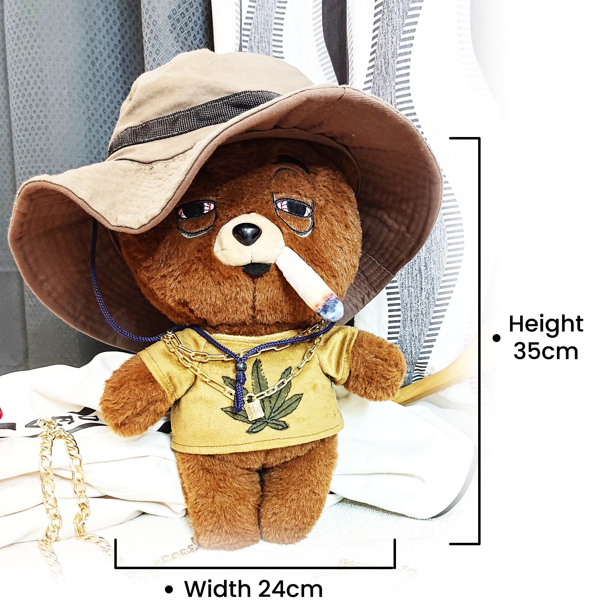 Weedy the Bear by Feeny Babies, 420 Bear, Weedy the Bear, Cannabis Toy ...