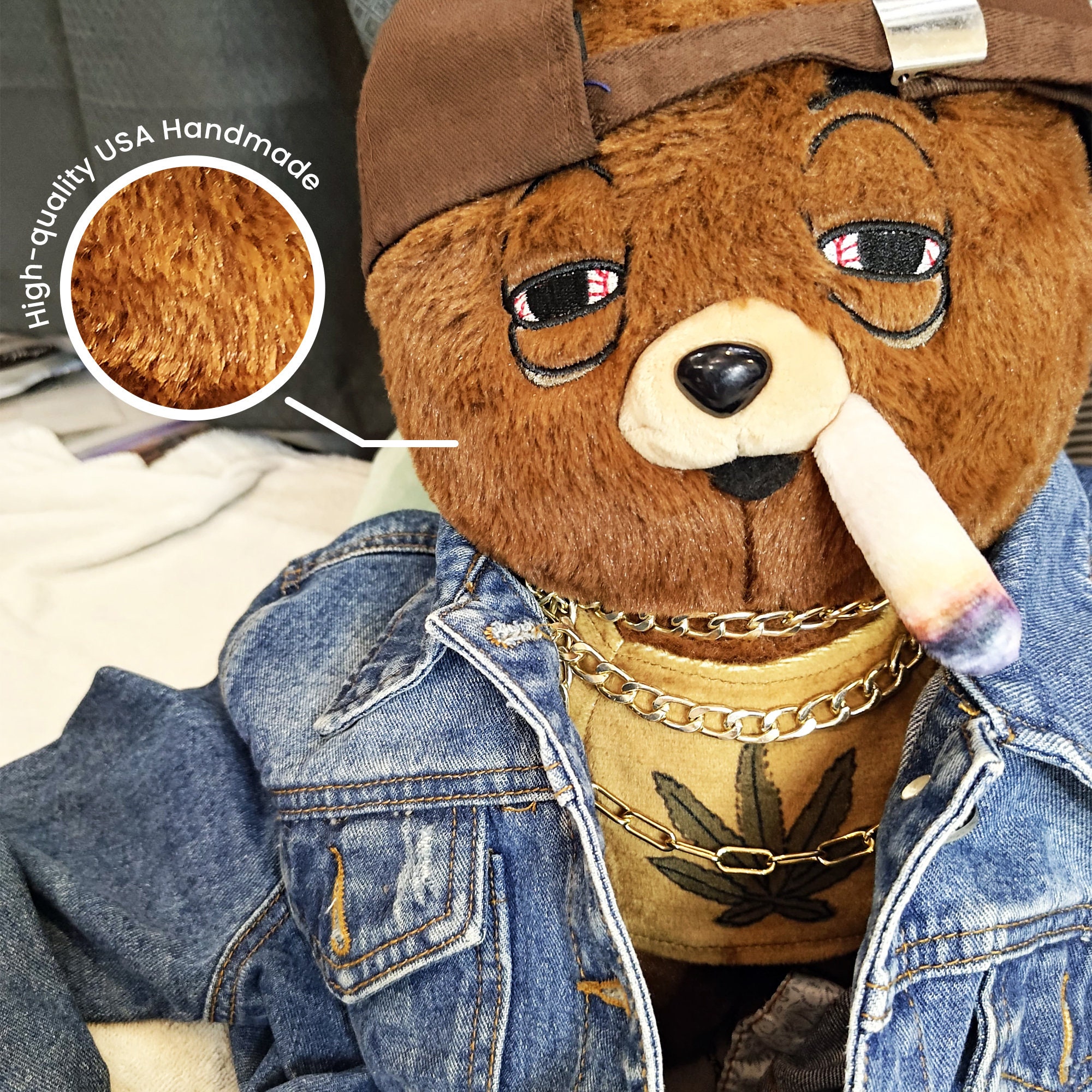 Weedy the Bear by Feeny Babies, 420 Bear, Weedy the Bear, Cannabis Toy ...