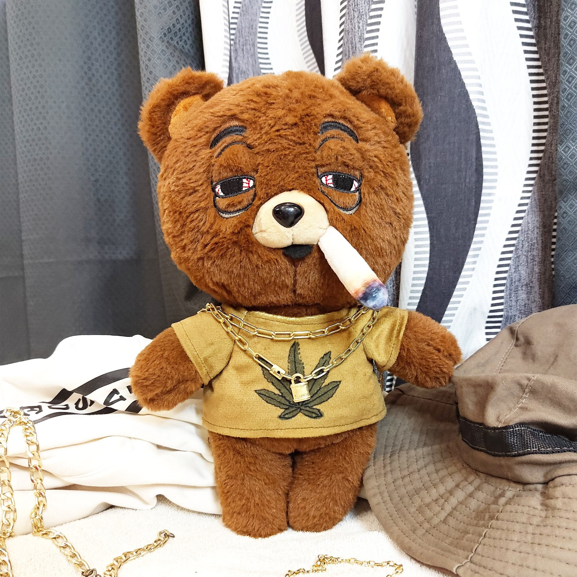 Weedy the Bear by Feeny Babies, 420 Bear, Weedy the Bear, Cannabis Toy ...