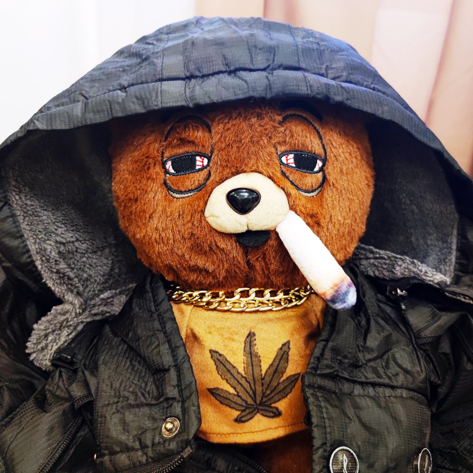 Weedy the Bear by Feeny Babies, 420 Bear, Weedy the Bear, Cannabis Toy, Cannabis Plush, Smoke ...