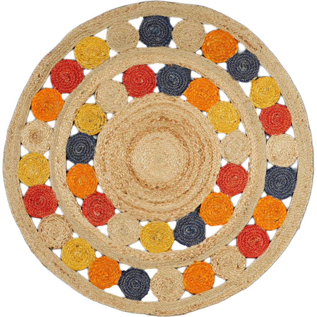 Indian Traditional Rangoli Pattern Printed Design Jute Carpet,custom ...