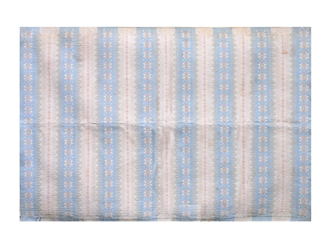 Modern Striped Pattern Indian Dhurrie Reversible Wall Tapestry Handmade ...