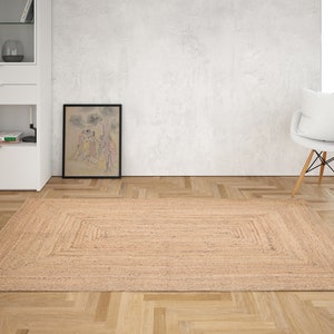 Hand Woven Jute Area Rug Natural Jute Runner Custom Rug Premium Quality ...