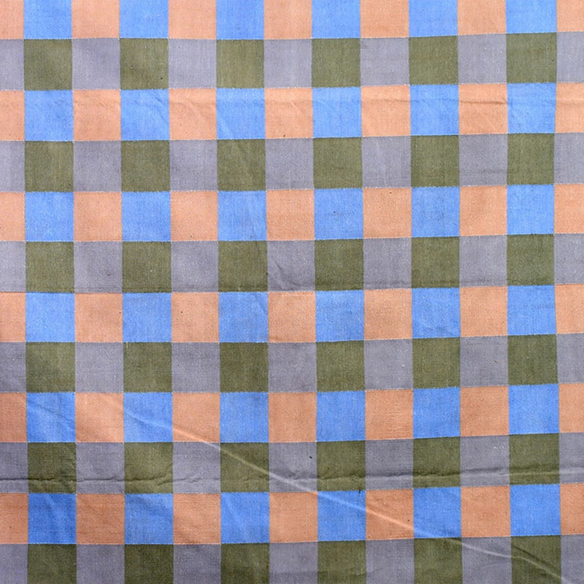 Modern Handmade Check Box Pattern Cotton Area Rug Flat Weave - Etsy
