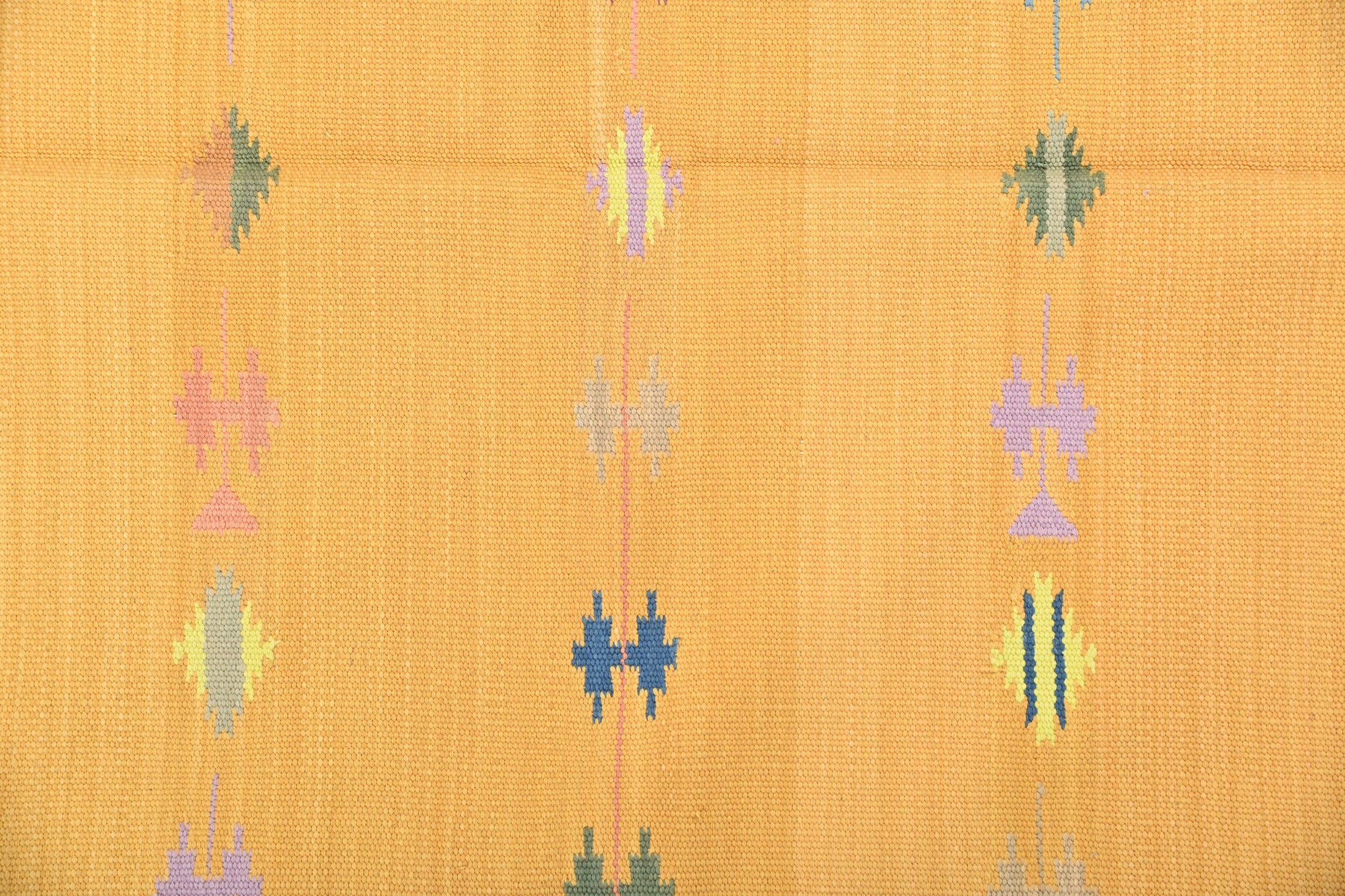 Yellow Shooting Star Modern Handmade Cotton Area Rug Indian Dhurrie ...