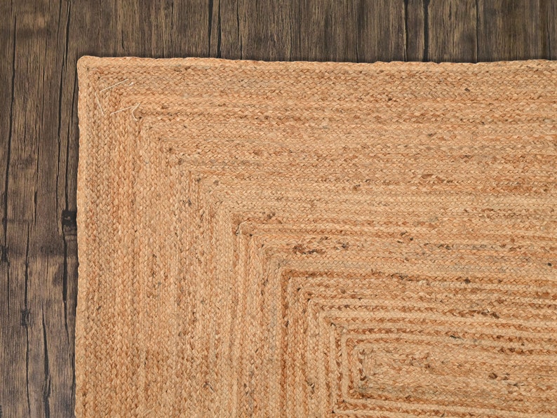 Hand Woven Jute Area Rug Natural Jute Runner Custom Rug - Etsy