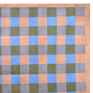 Modern Handmade Check Box Pattern Cotton Area Rug Flat Weave - Etsy