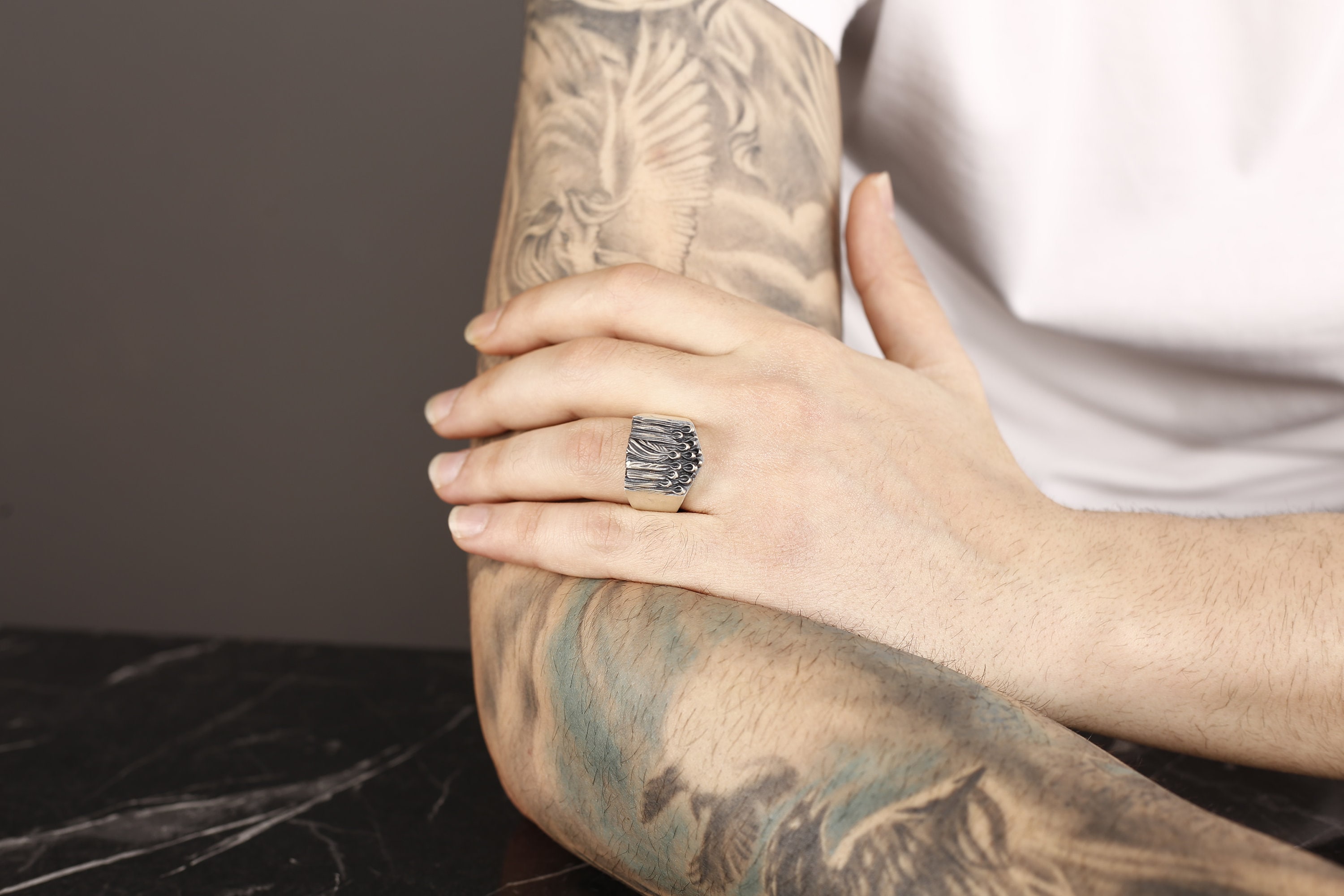 Ghosts Band Ring Christian Crucifix Silver Ring Handmade - Etsy Australia