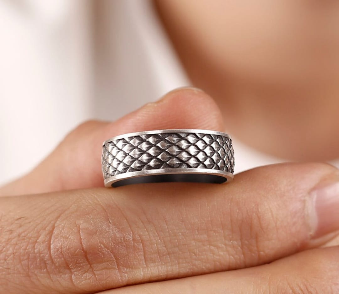 Dragon Scale Ring, Dragon Motif Ring, Dragon Scales Handmade Sterling ...