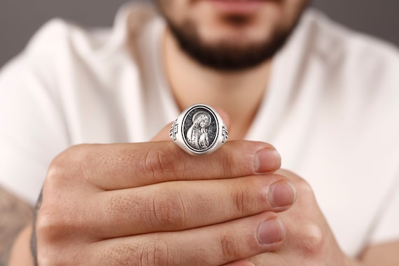 Virgin mary ring men store
