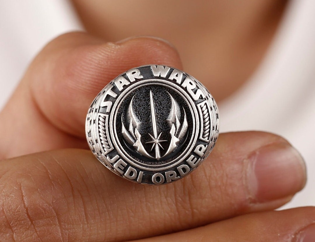 Star Wars Silver Mens Ring, Jedi Master Noah Silver Man Ring, Young ...
