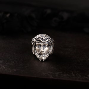 Handmade Sterling Silver Jesus Christ Crown of Thorns Ring - Etsy