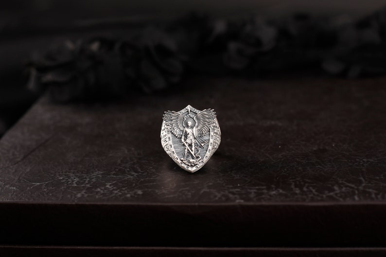 Saint Michael Christian Ring Saint Michael the Archangel - Etsy