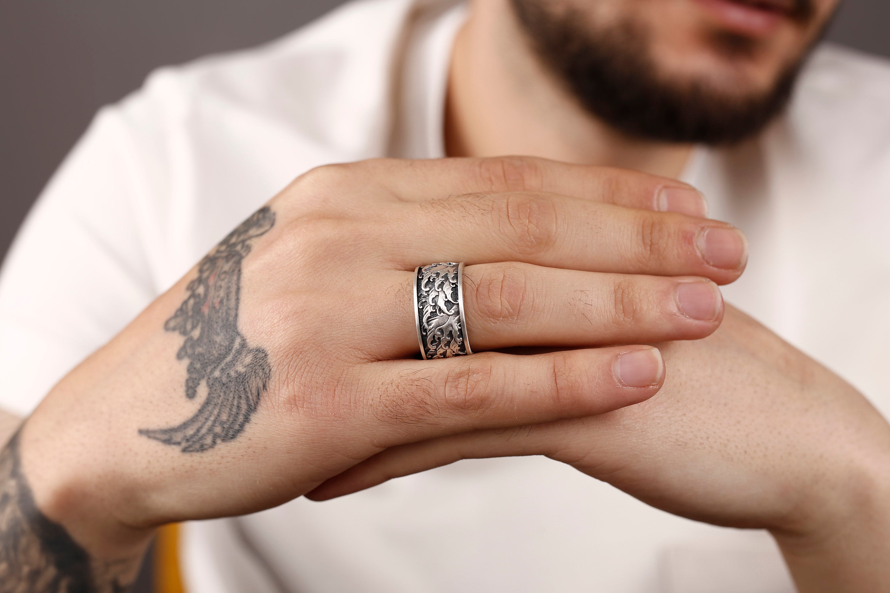 Mesmerizing Japanese Wave Ring Japanes Traditional Pattern - Etsy