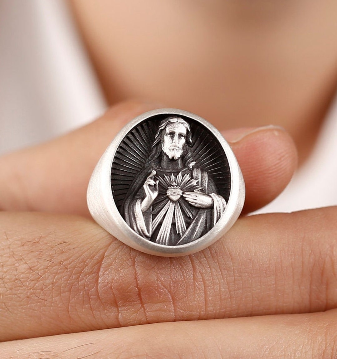 Jesus Ring, Engraved Jesus Christ Ring, Religious Statement Ring ...