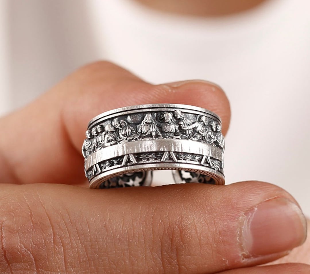 Last Supper by Da Vinci Faith Ring, Jesus and His Apostles Christian ...