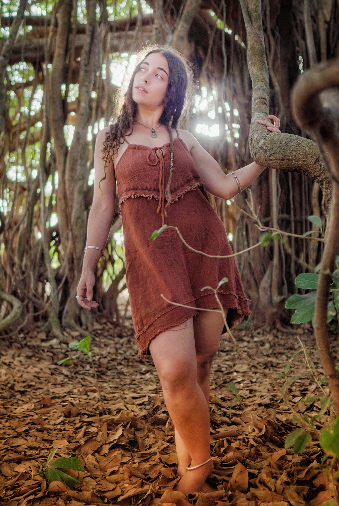 Blockprint Pocahontas Dress for Elves Long Shirt Nomadic Style Gypsy ...