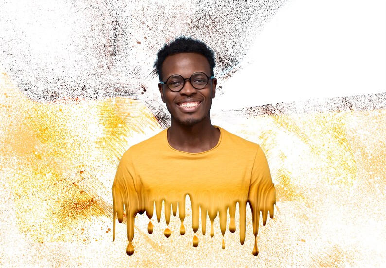 Dripping Color Effect for Photoshop / Dripping Colors Effect Template ...