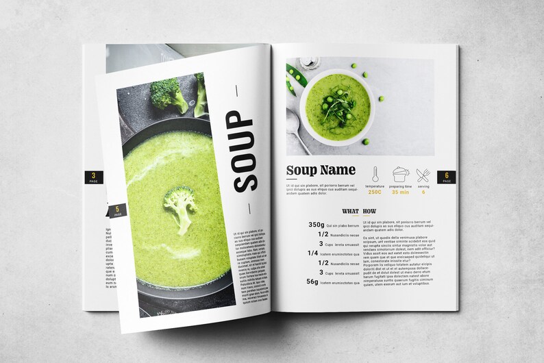 Cookbook Layout Template / Canva Recipe Book Template / Cookbook ...