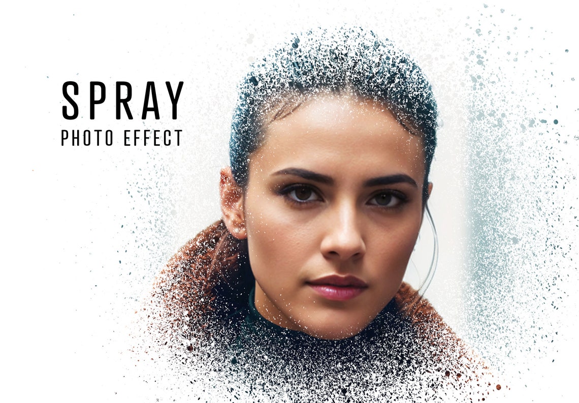 Spray Art Photo Effect for Photoshop / Spray Photo Mask for Portraits ...