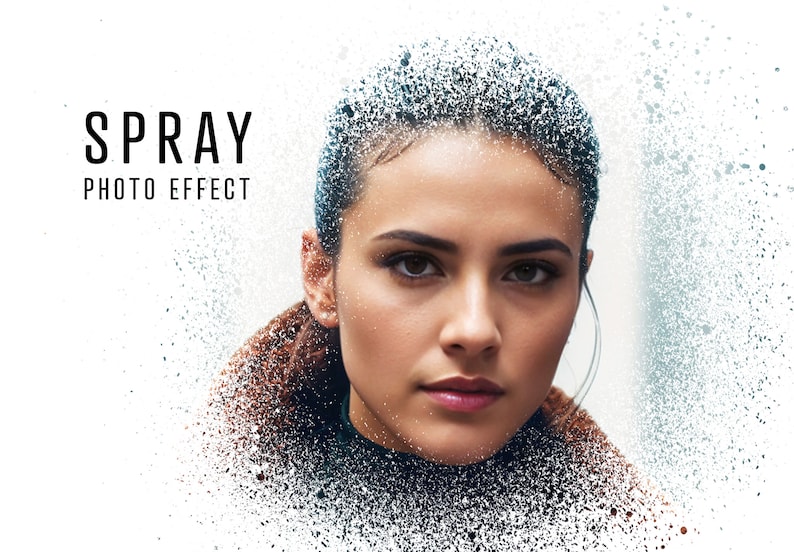Spray Art Photo Effect for Photoshop / Spray Photo Mask for Portraits ...