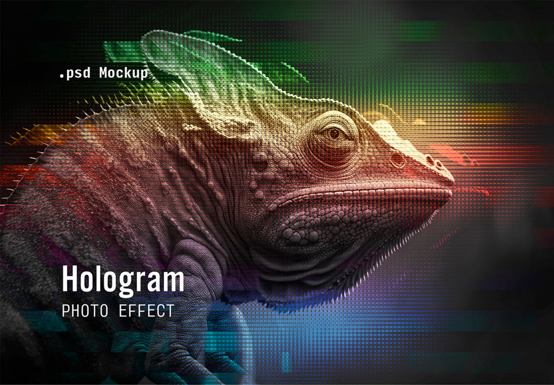 Hologram Photo Effect/holo Light Photo Style for Photoshop / - Etsy