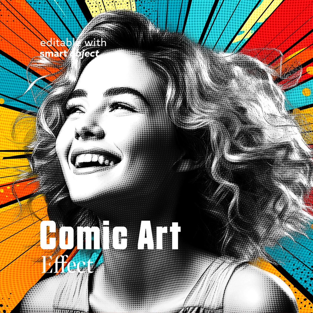 Comic Art Photo Effect / Vintage Photoshop Effect - Etsy