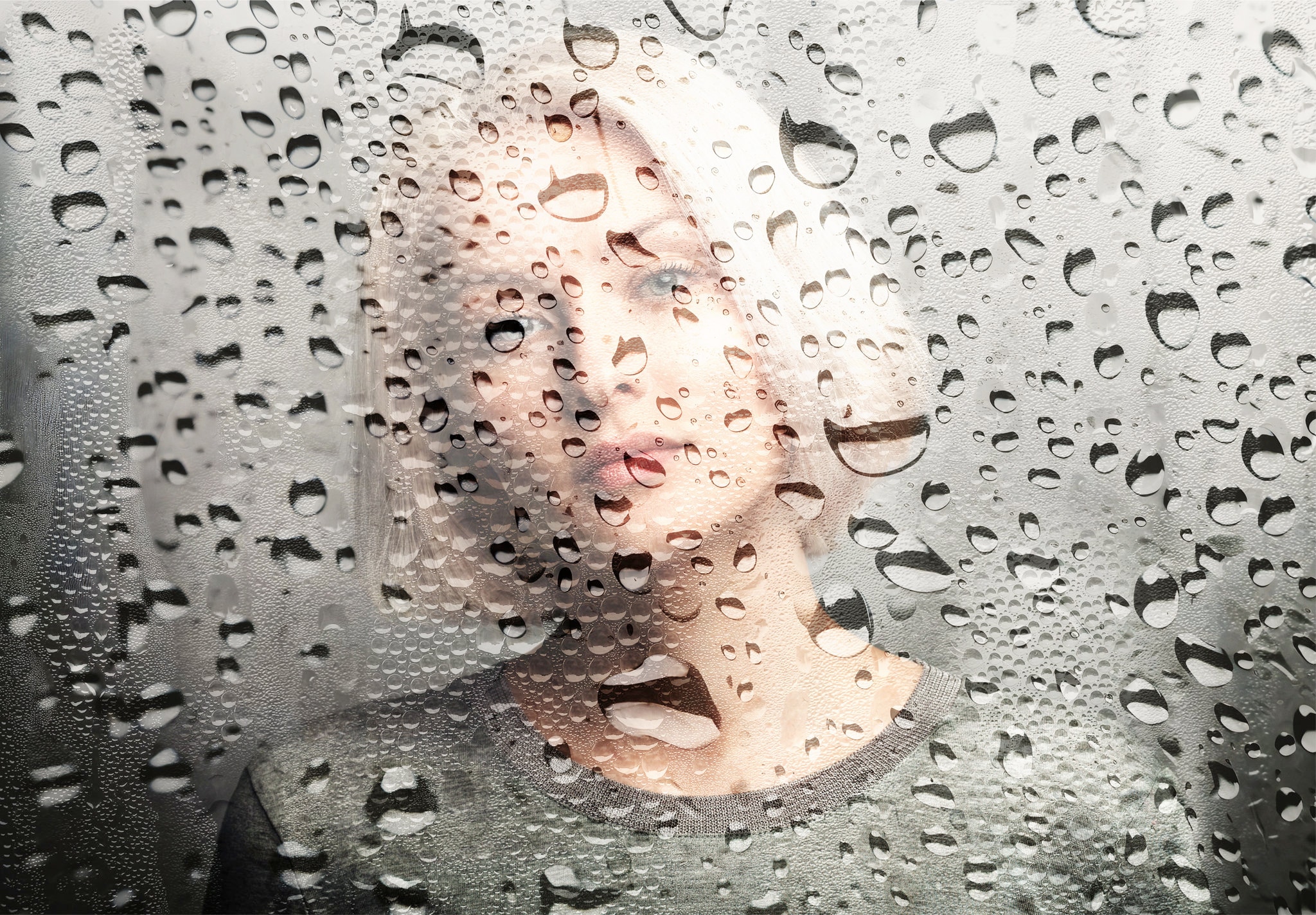 Wet Glass Photo Effect for Photoshop / Water Drops Effect Template - Etsy