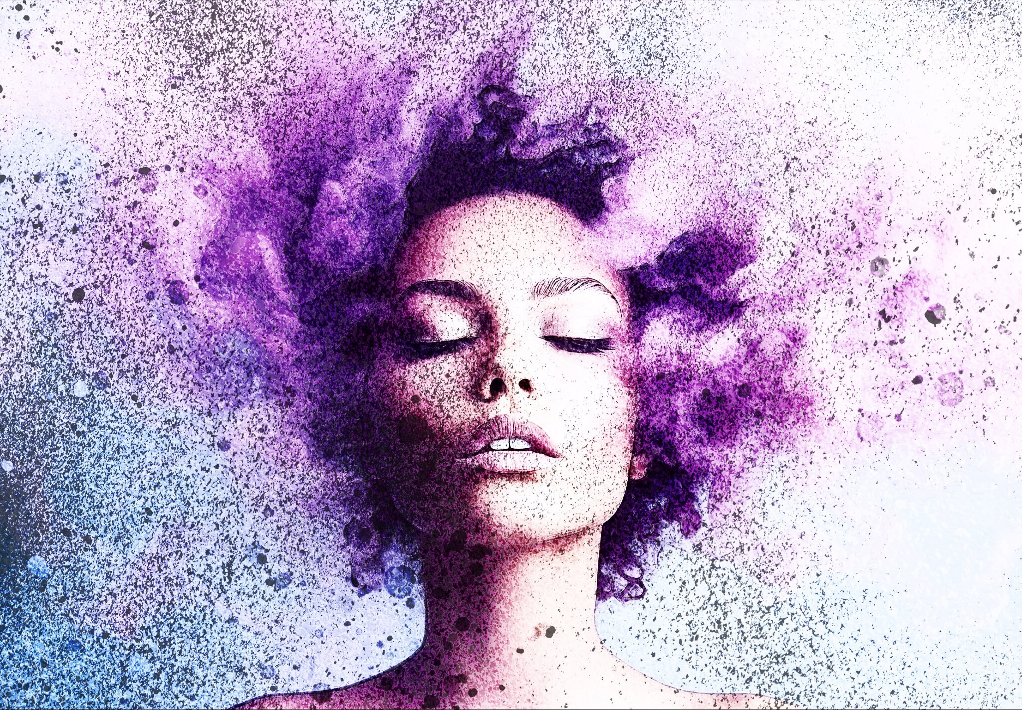 Airbrush Paint Photo Effect / Photoshop Painting Effect / Airbrush ...