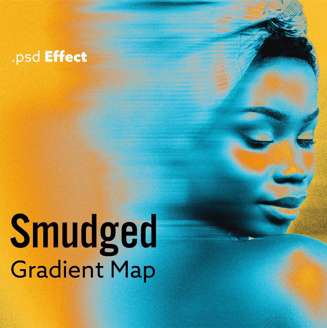 Smudged Gradient Map Photo Effect / Photoshop Smudged Color Layer Style ...