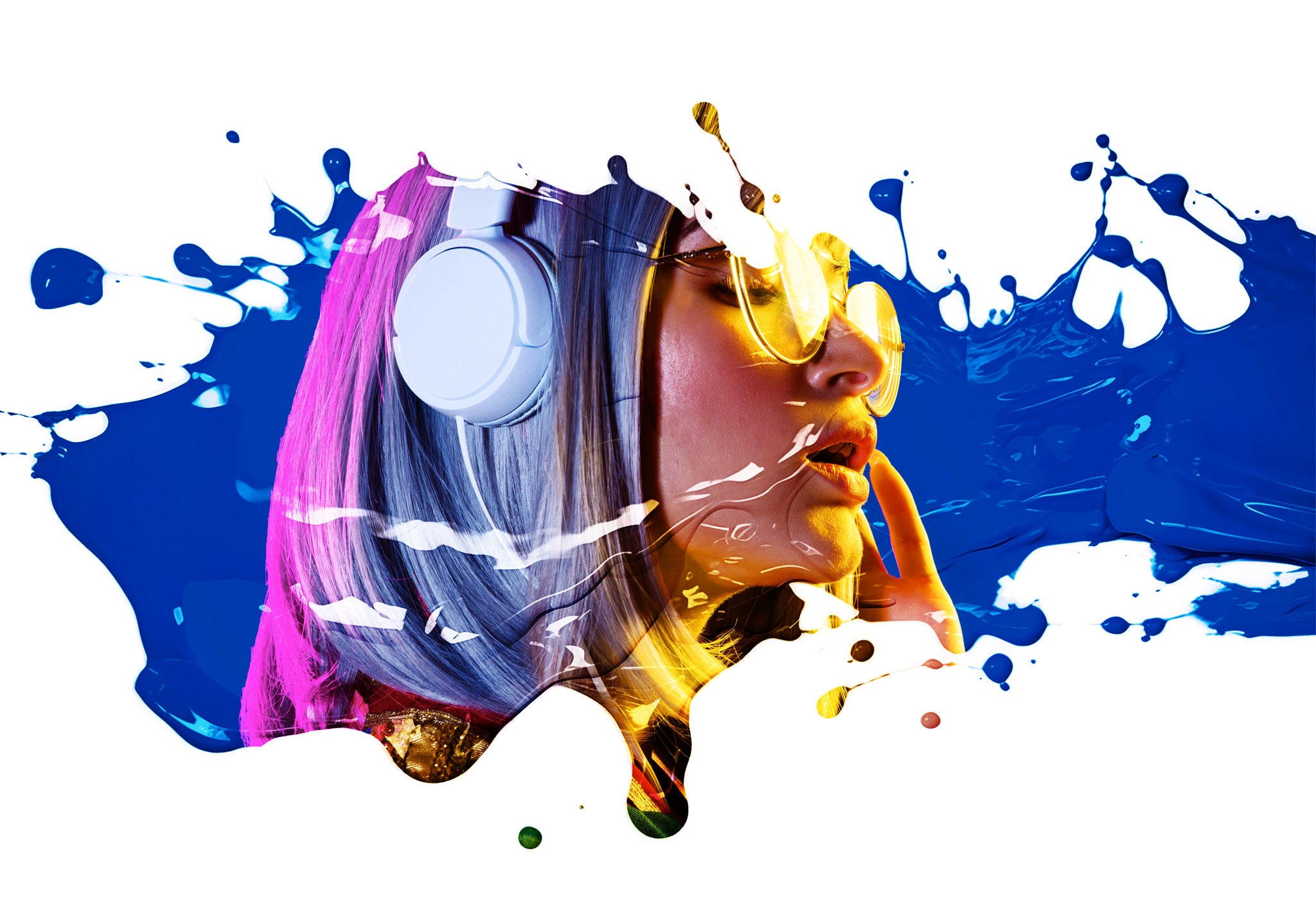 Acrylic Dripping Colors Photo Effect / Acrylic Color Photo Layer Style ...