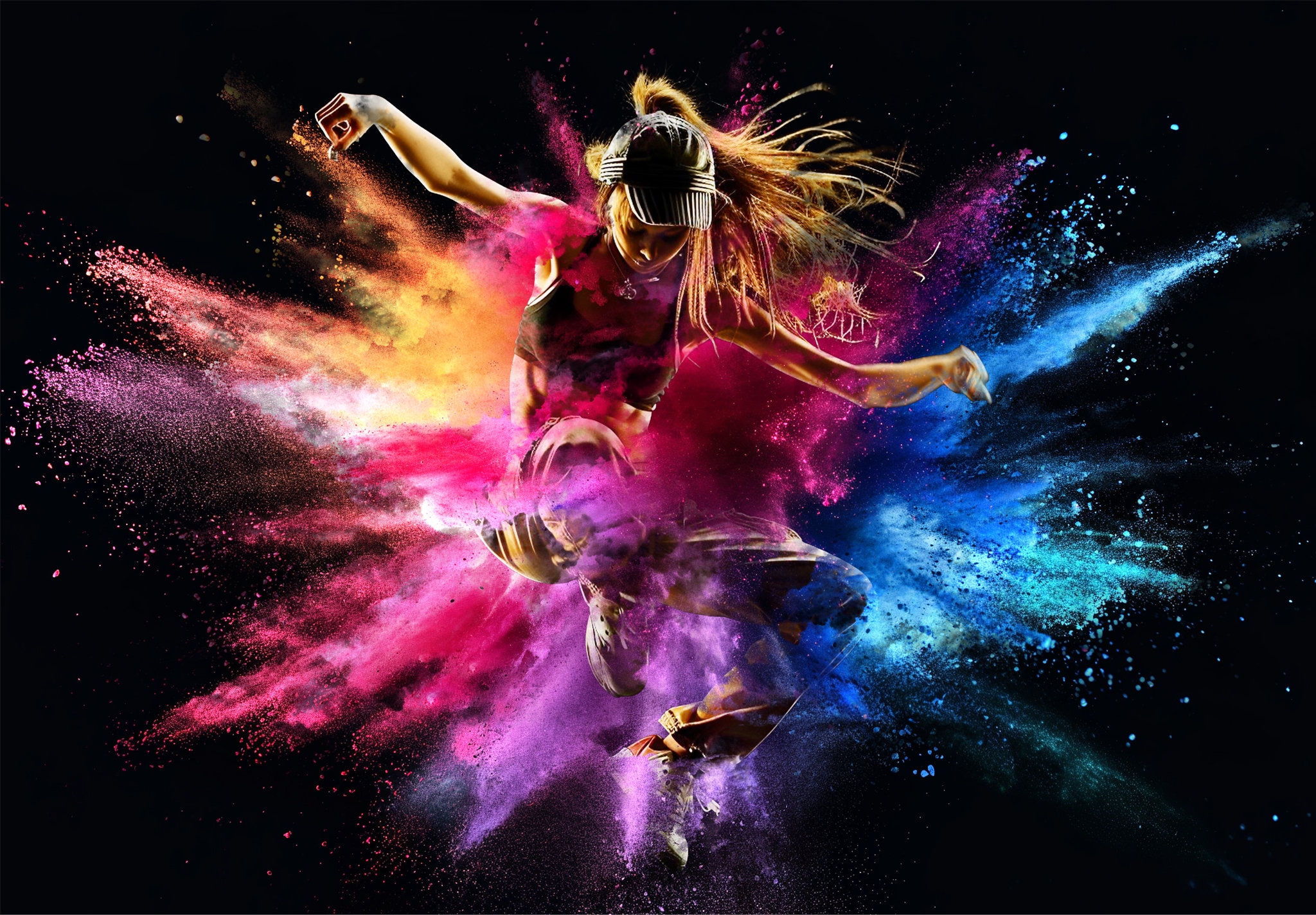 Powder Explosion Photoshop Effect / Multicolored Powder Explosion Photo ...