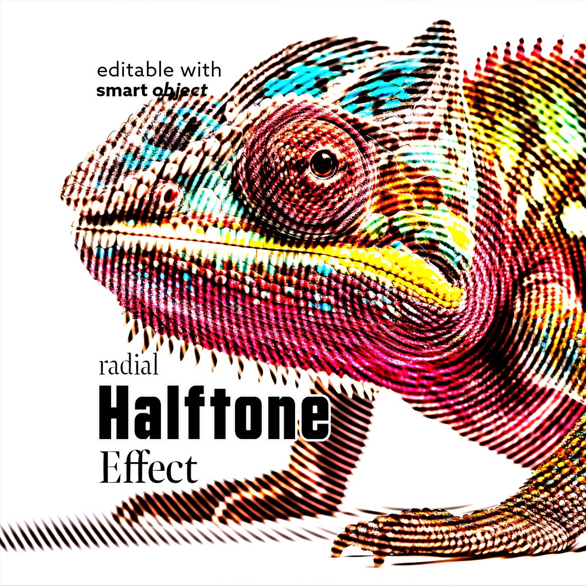 Halftone Photo Effect / Radial Halftone Photoshop Effect - Etsy