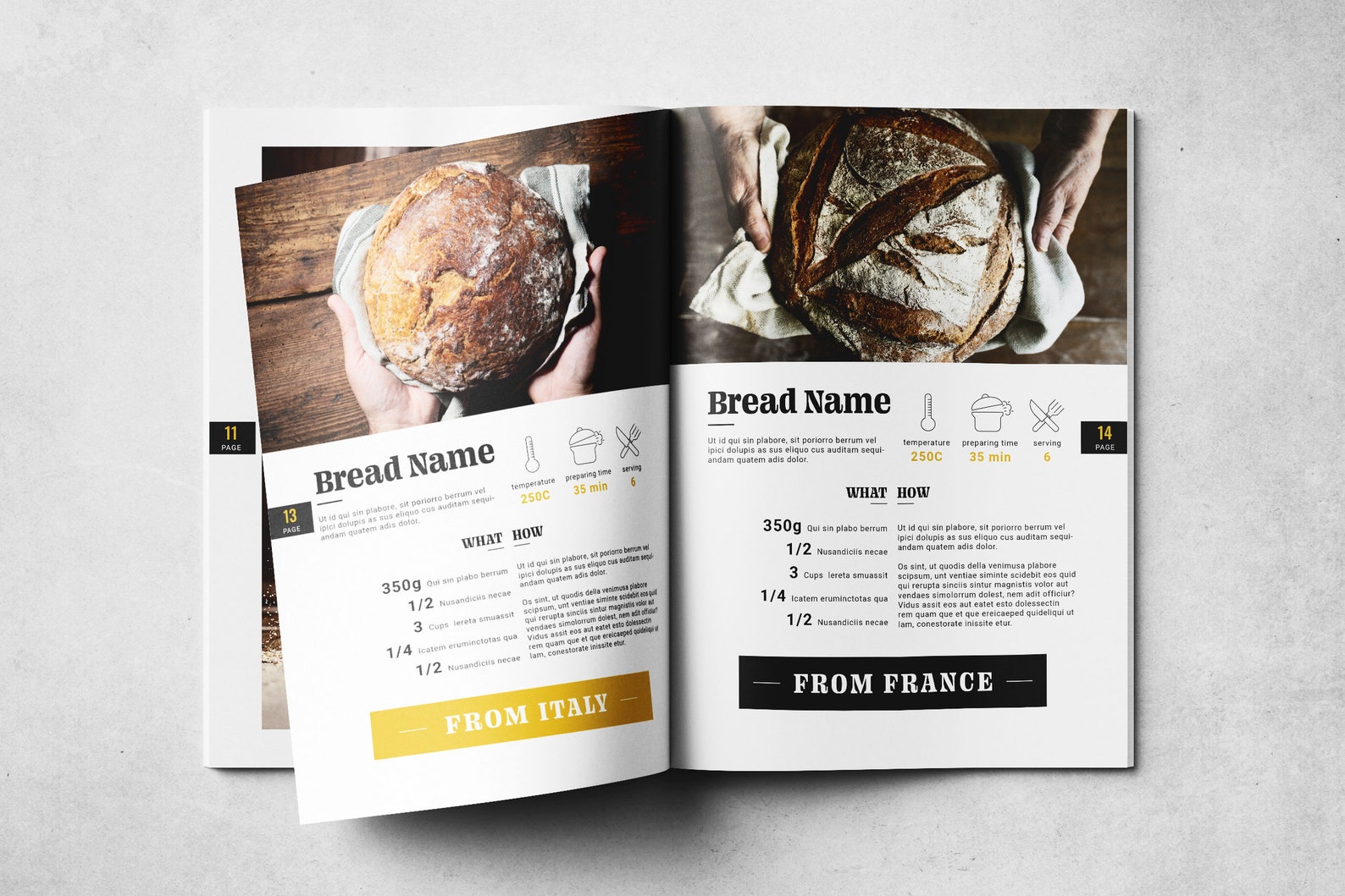 Cookbook Layout Template / Canva Recipe Book Template / Cookbook ...