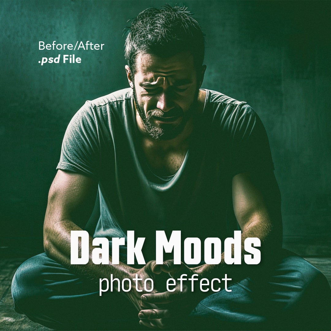 Dark Mood Photo Effect / Before and After Photo Effect / Photo Layer ...