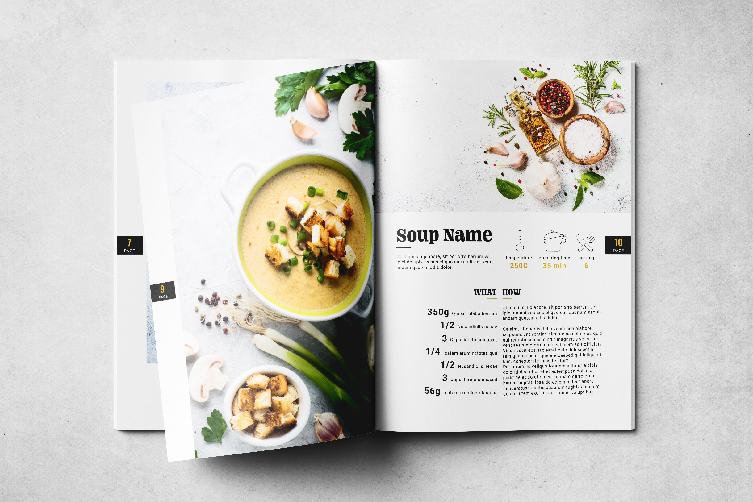 Cookbook Layout Template / Canva Recipe Book Template / Cookbook ...